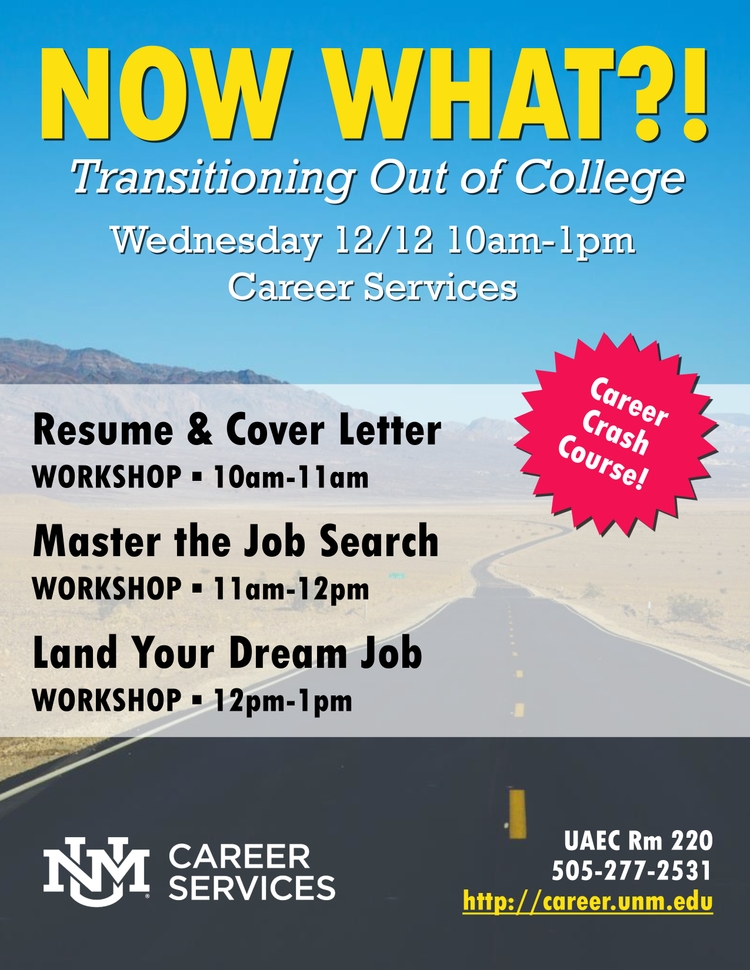 Graduating students get help with, ‘Now what?’ | UNM UCAM Newsroom